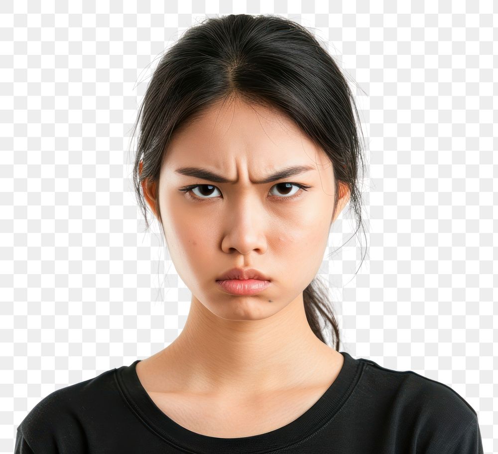 PNG Asian woman angry face | Free PNG - rawpixel