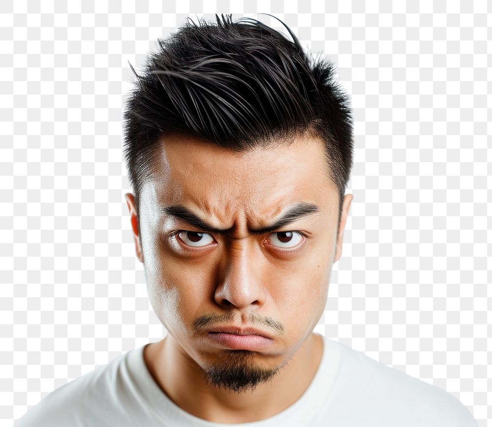 PNG Asian men angry face | Premium PNG - rawpixel