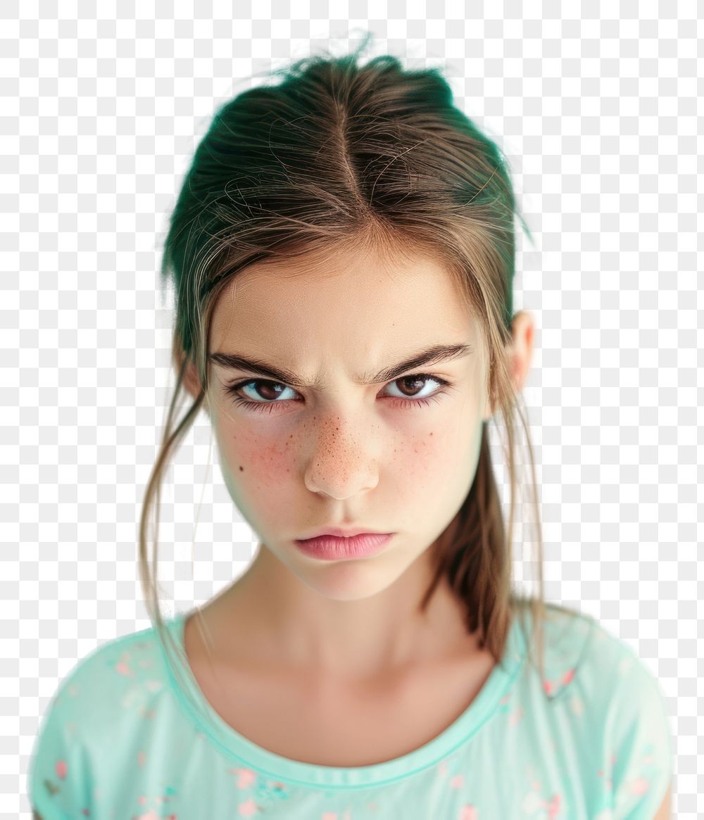 PNG Girl angry face portrait | Premium PNG - rawpixel