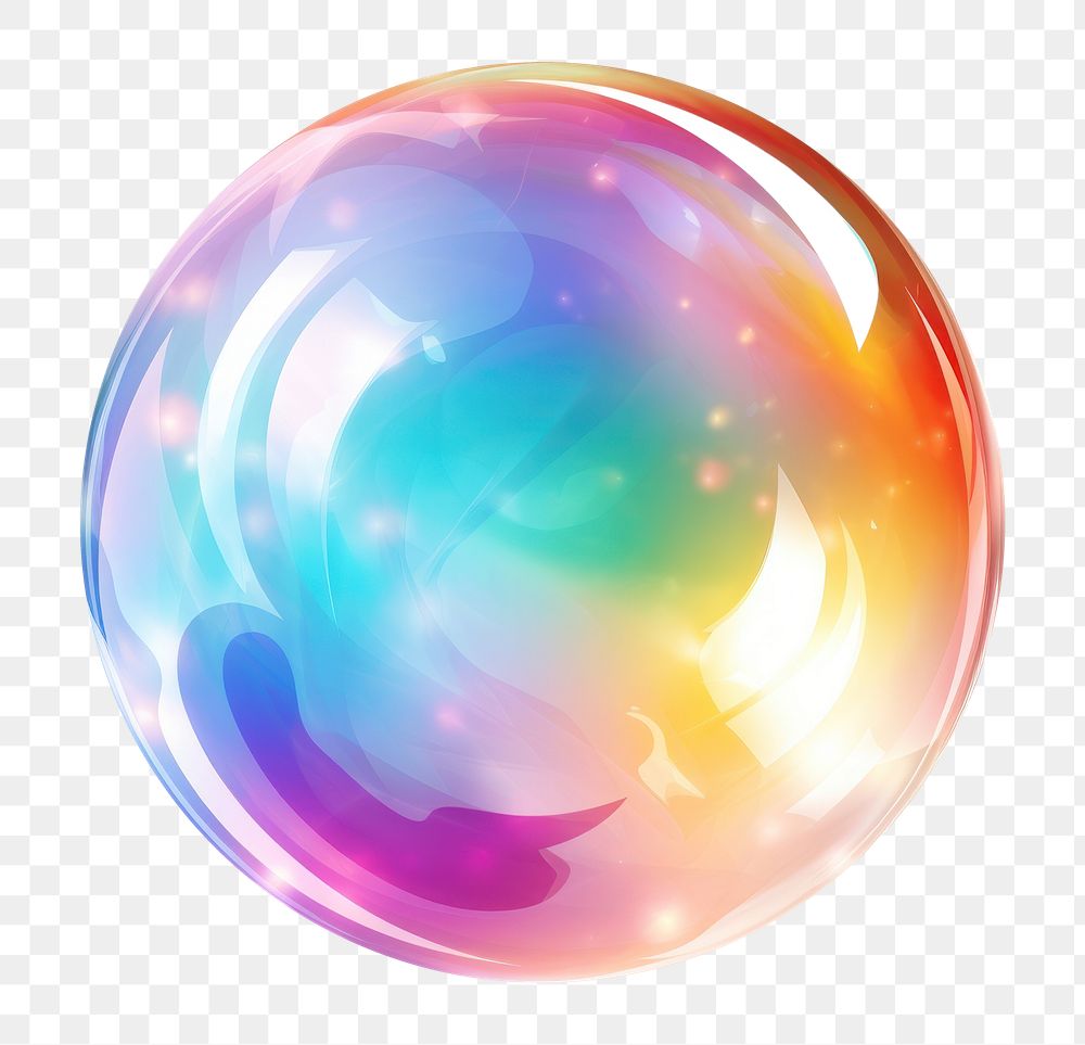 PNG Rainbow sphere bubble white | Premium PNG - rawpixel