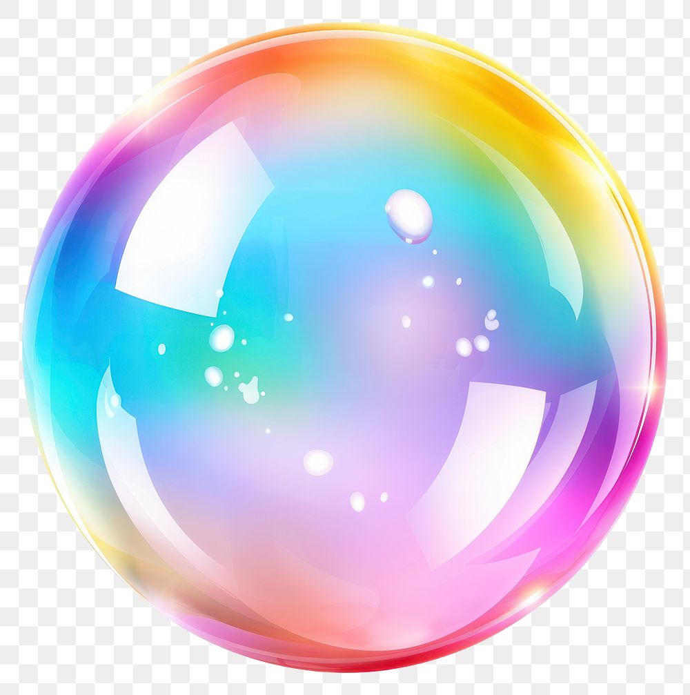 PNG Bubble rainbow sphere white | Premium PNG - rawpixel