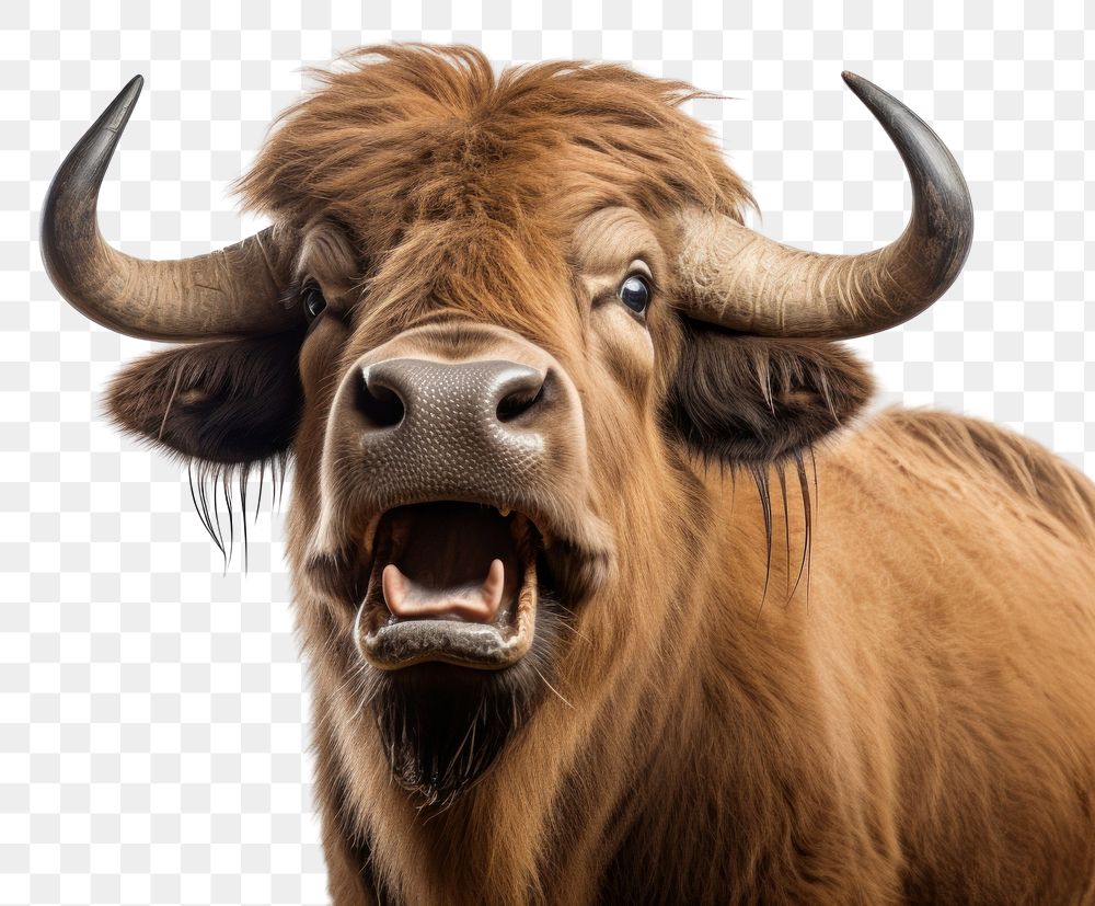 PNG Smiling buffalo livestock wildlife | Premium PNG - rawpixel