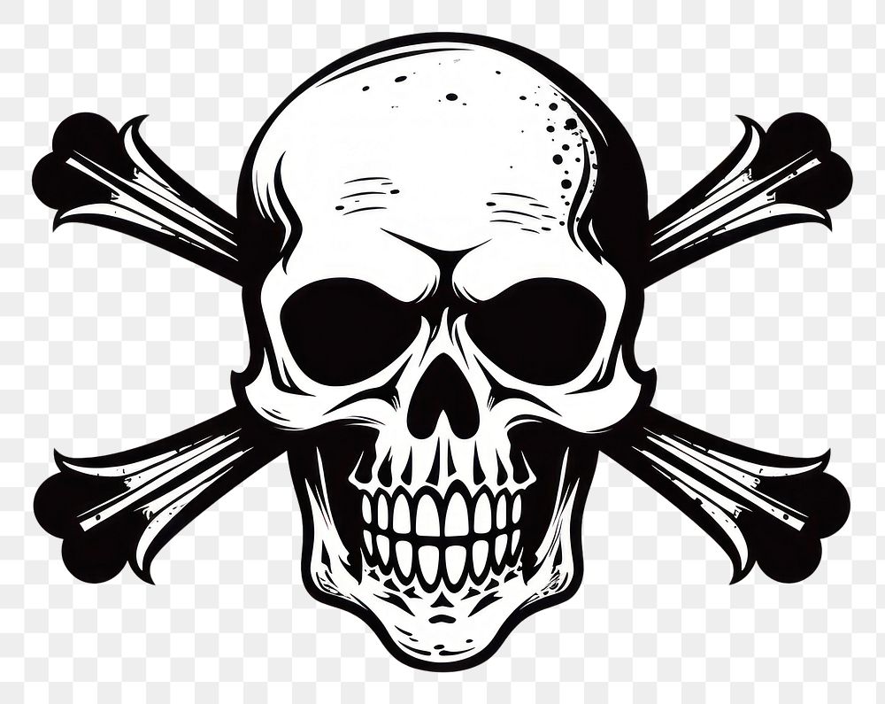 PNG Skull Crossbones black cartoon | Free PNG - rawpixel