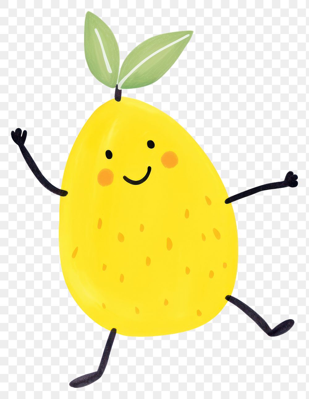 PNG Lemon dancing fruit plant | Free PNG - rawpixel