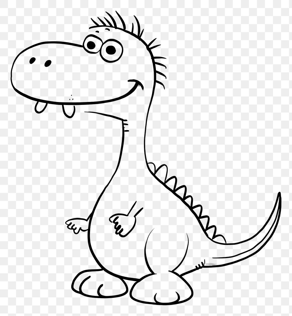 PNG Dinosaur cartoon drawing sketch. | Free PNG - rawpixel