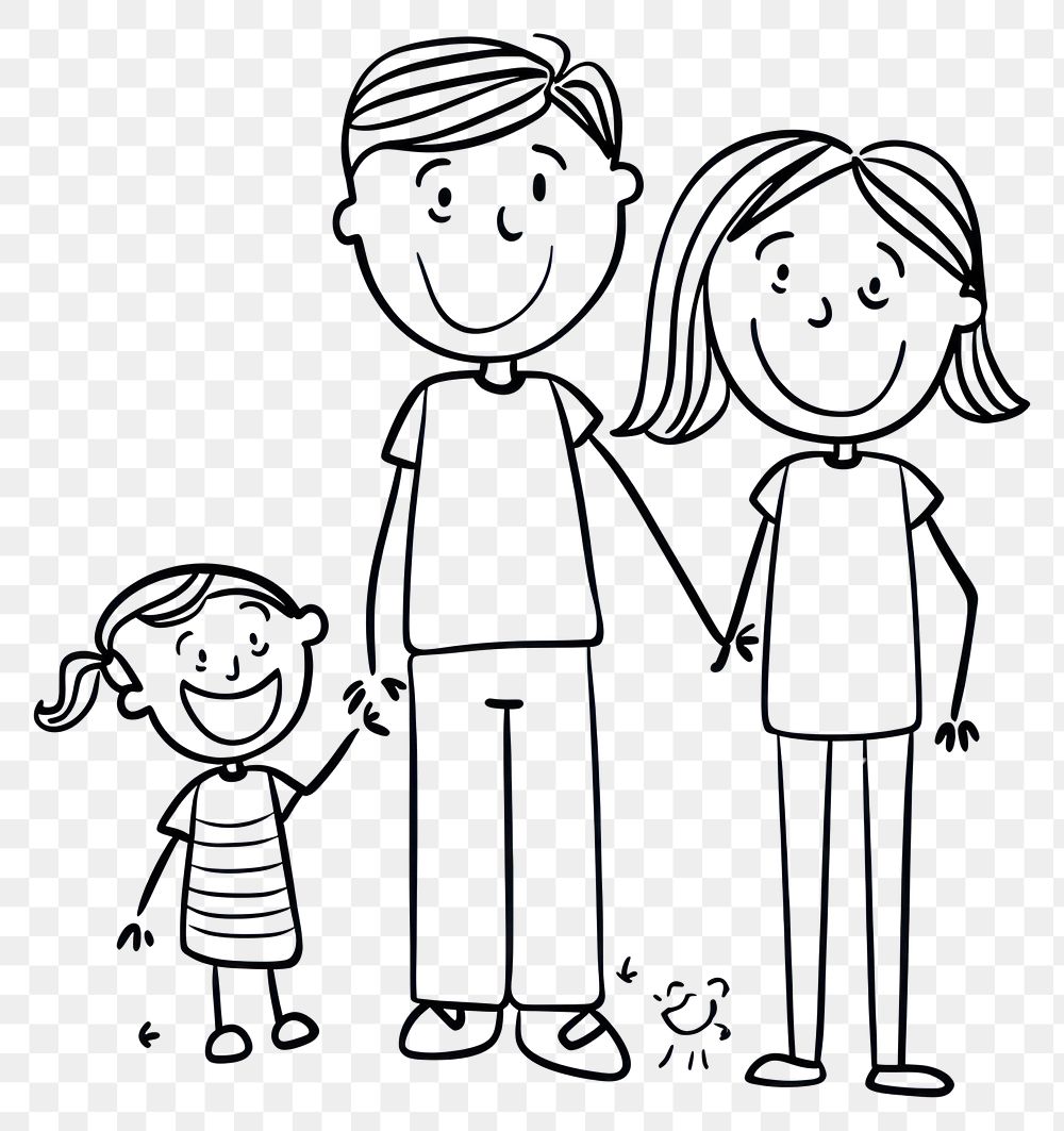 PNG Family drawing cartoon sketch. | Free PNG - rawpixel
