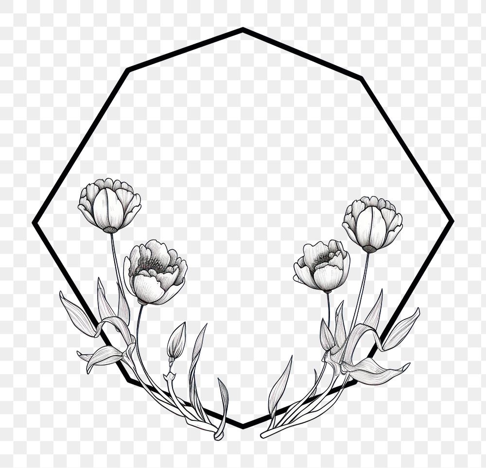 PNG Hexagon drawing sketch shape. | Free PNG - rawpixel