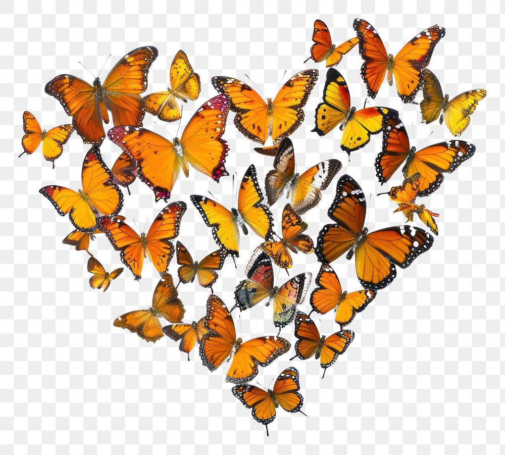 PNG Heart shape butterfly animal | Free PNG - rawpixel