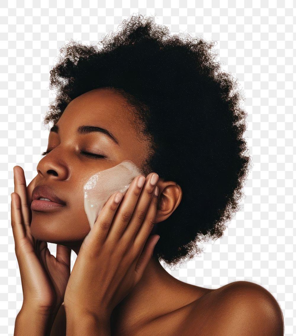 PNG Woman using facial wash | Premium PNG - rawpixel