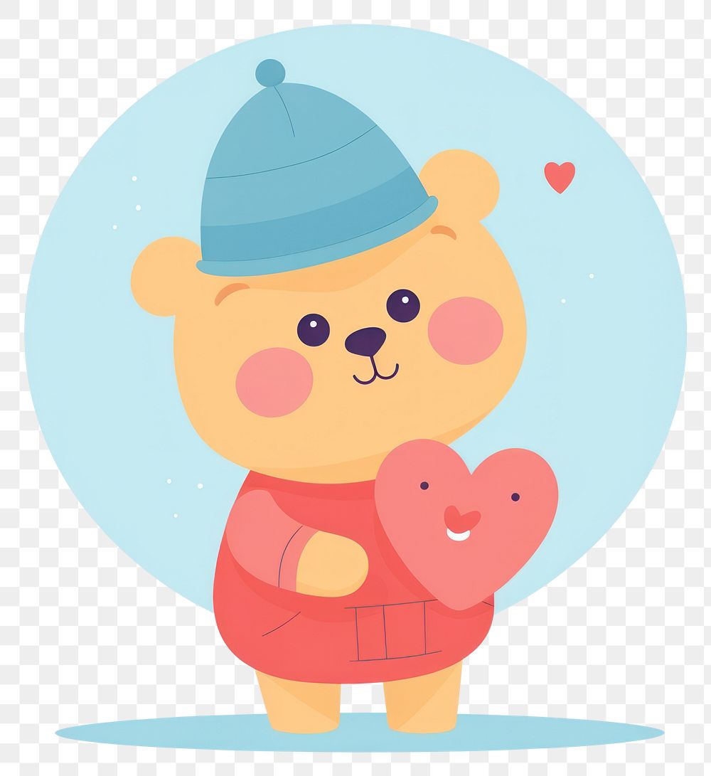 PNG Teddy bear holding heart | Free PNG - rawpixel
