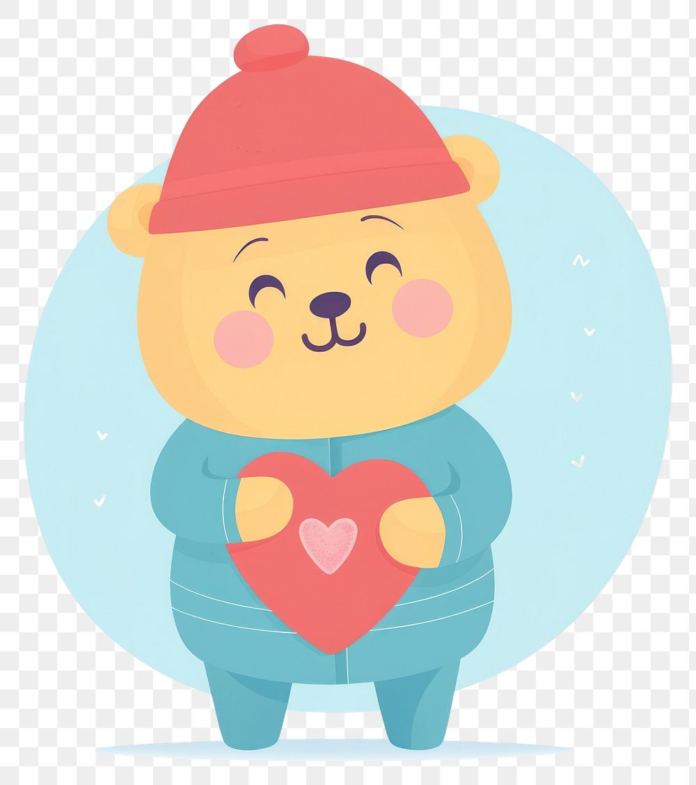 PNG Teddy bear holding heart | Free PNG - rawpixel