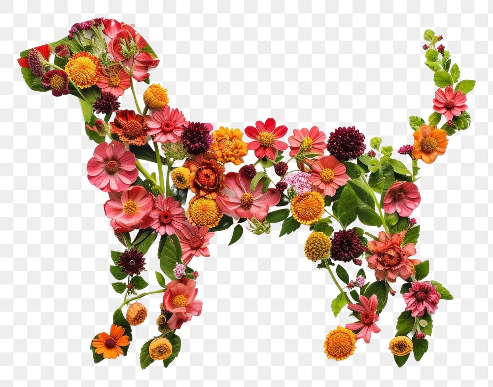 PNG Flat flower dog silhouette | Premium PNG - rawpixel