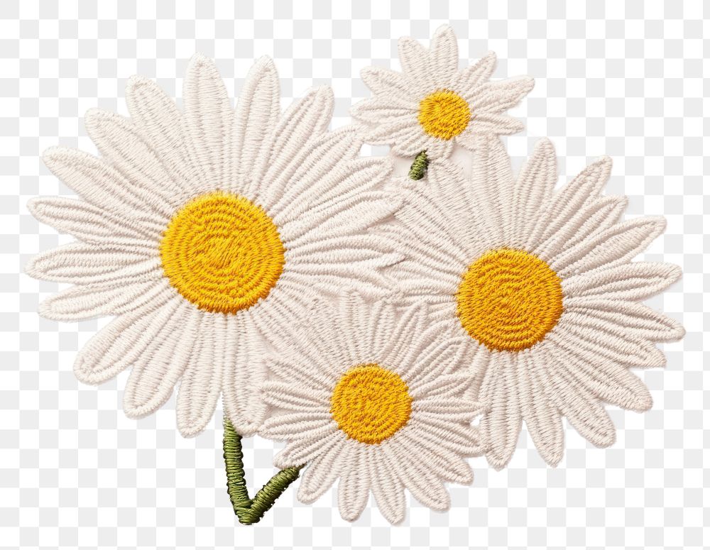 PNG Daisy embroidery pattern plant | Free PNG - rawpixel