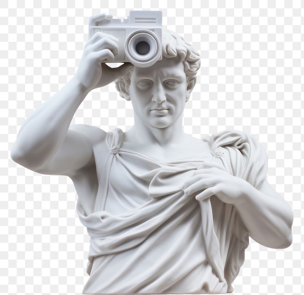 PNG Greek sculpture holding camera | Premium PNG - rawpixel