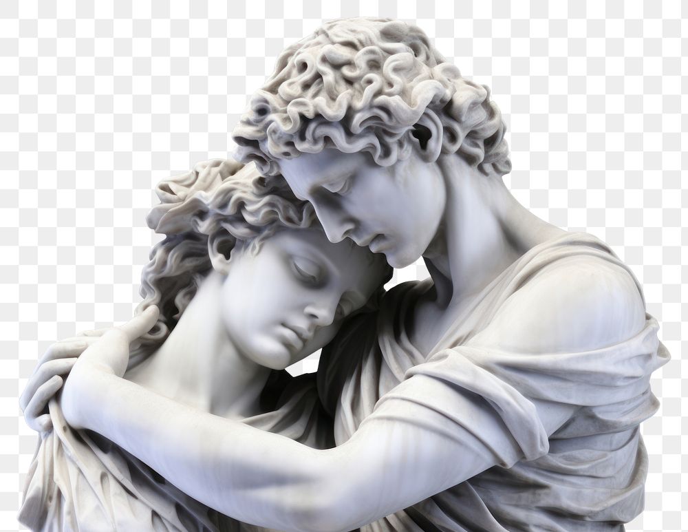 PNG Greek sculptures hugging statue | Free PNG - rawpixel