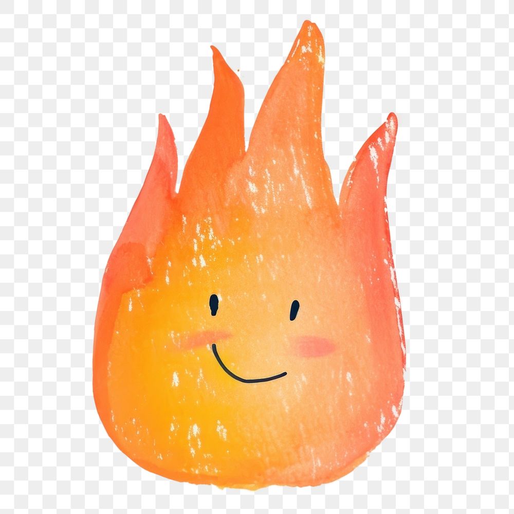 PNG Cute fire illustration painting | Free PNG - rawpixel