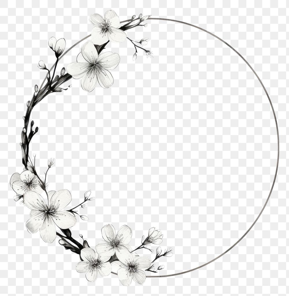 PNG Stroke outline flower frame | Premium PNG - rawpixel