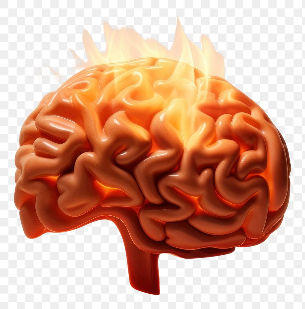 PNG Fire glowing burning brain | Free PNG - rawpixel