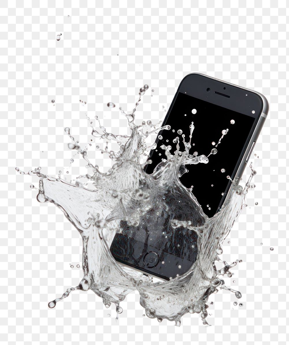 PNG Mobile phone splash white | Premium PNG - rawpixel