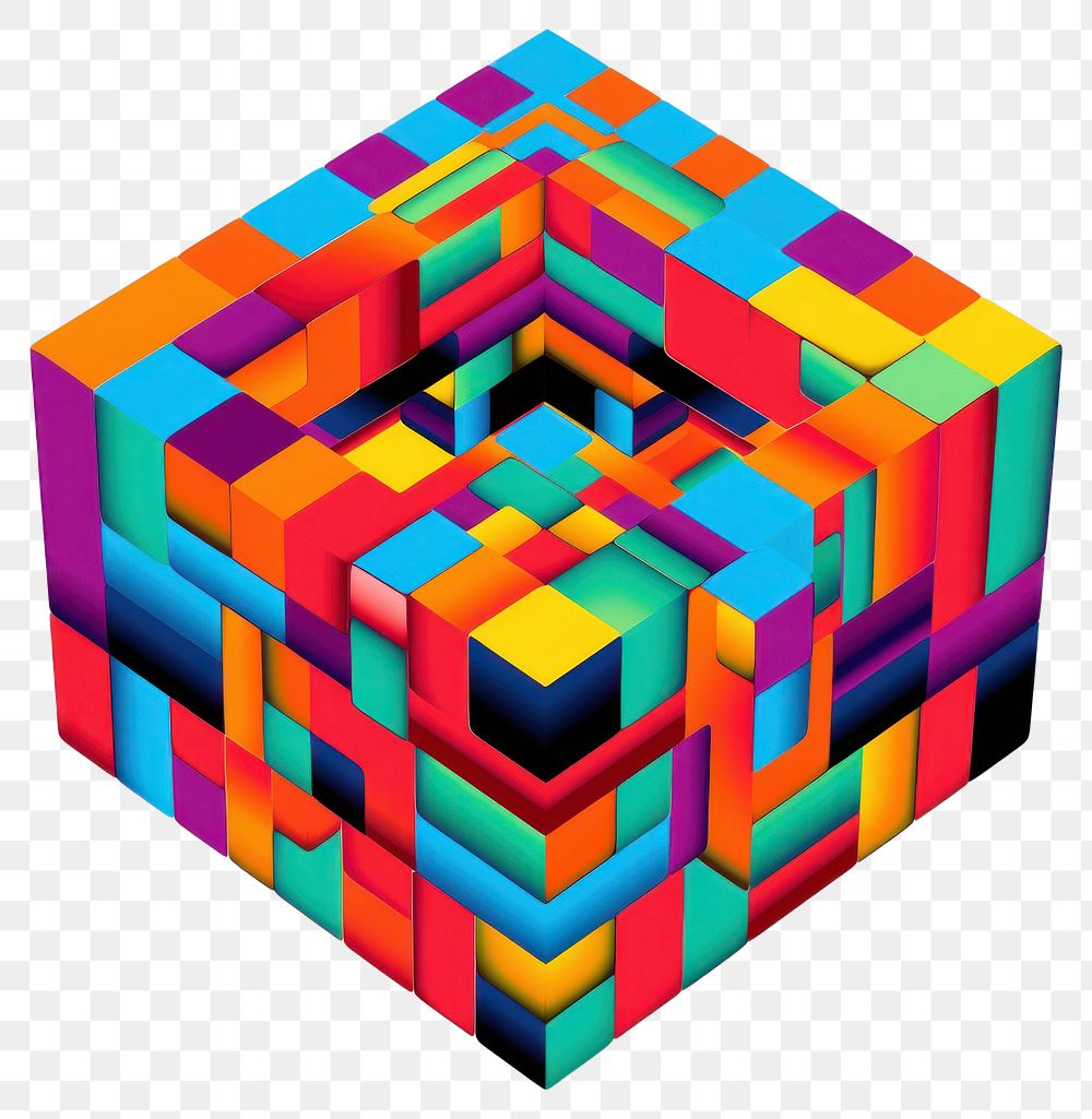 PNG cubic art toy creativity | Free PNG - rawpixel