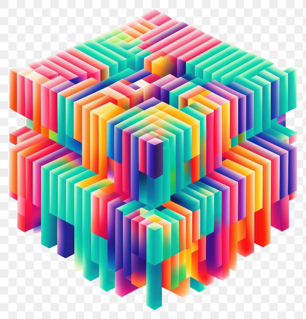 PNG cubic art creativity abstract. | Premium PNG - rawpixel