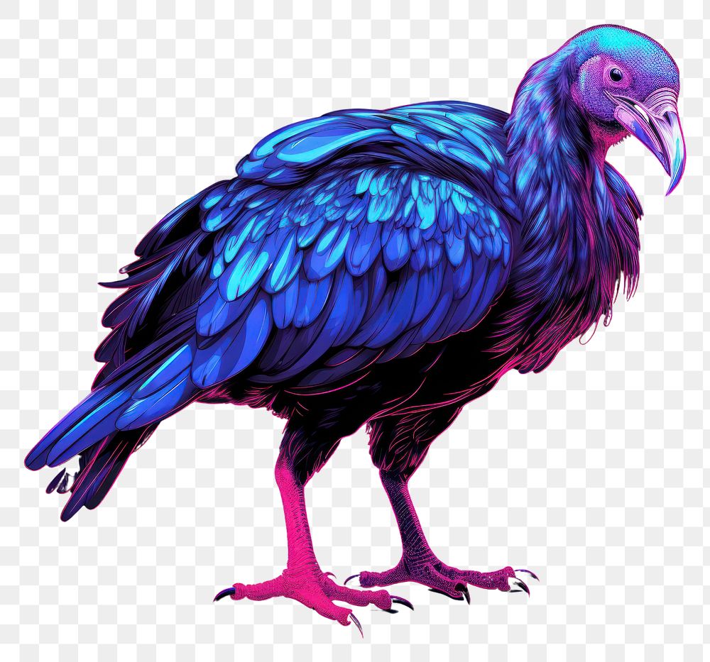 PNG Illustration Vulture neon rim | Free PNG - rawpixel