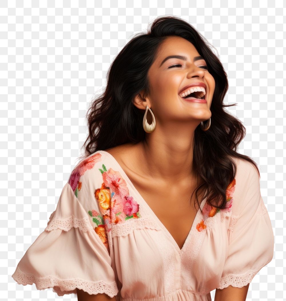 PNG Mexican woman laughing blouse | Free PNG - rawpixel