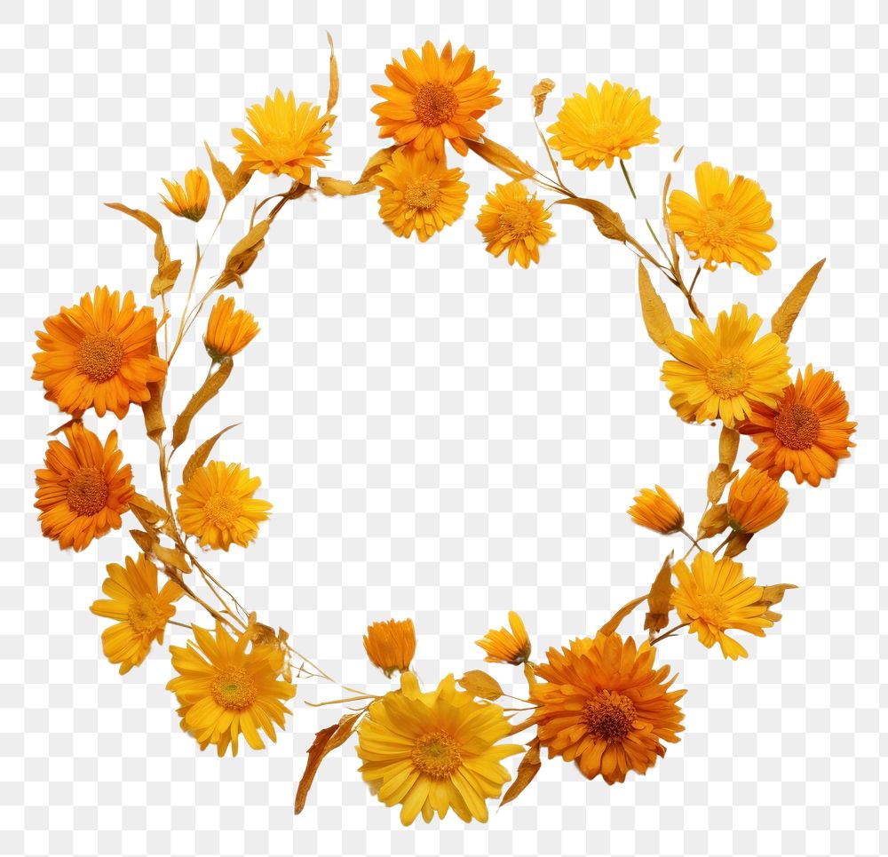 PNG Real pressed calendula flowers | Free PNG - rawpixel