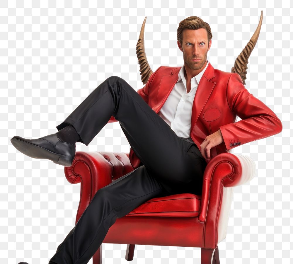 PNG Devil Lucifer furniture sitting | Free PNG - rawpixel