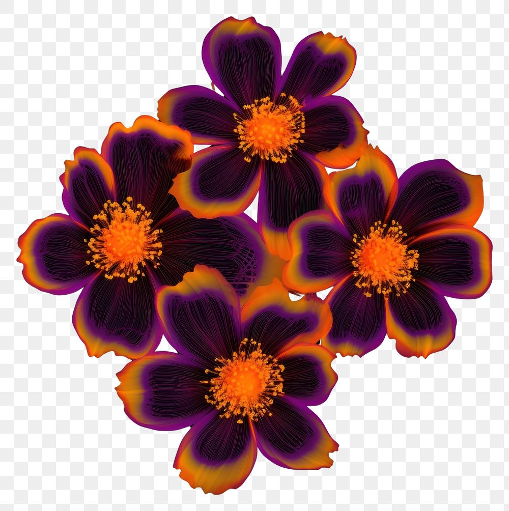PNG Flowers pattern purple violet. | Free PNG - rawpixel