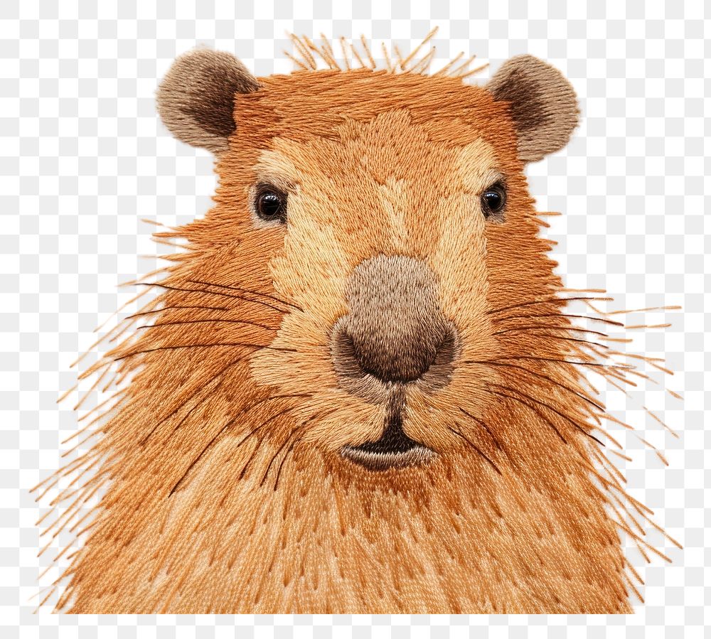 PNG Capybara embroidery style wildlife | Premium PNG - rawpixel
