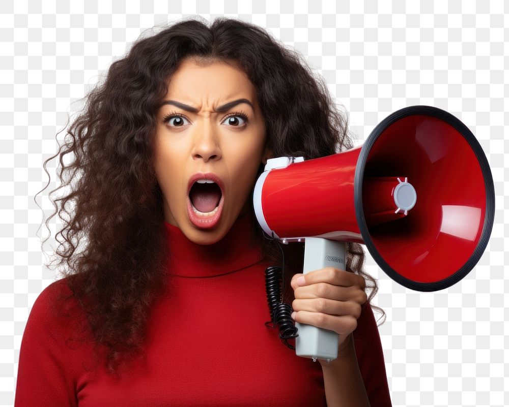 PNG Women holding megaphone shouting | Free PNG - rawpixel