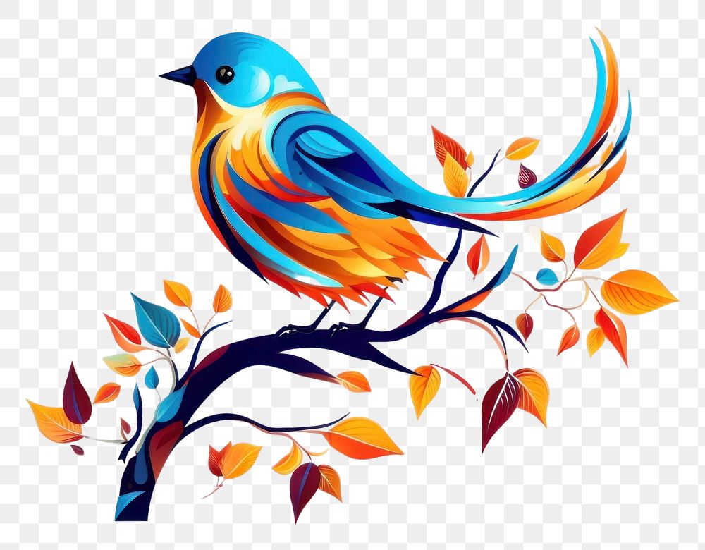 PNG Exotic bird tree branch | Free PNG - rawpixel