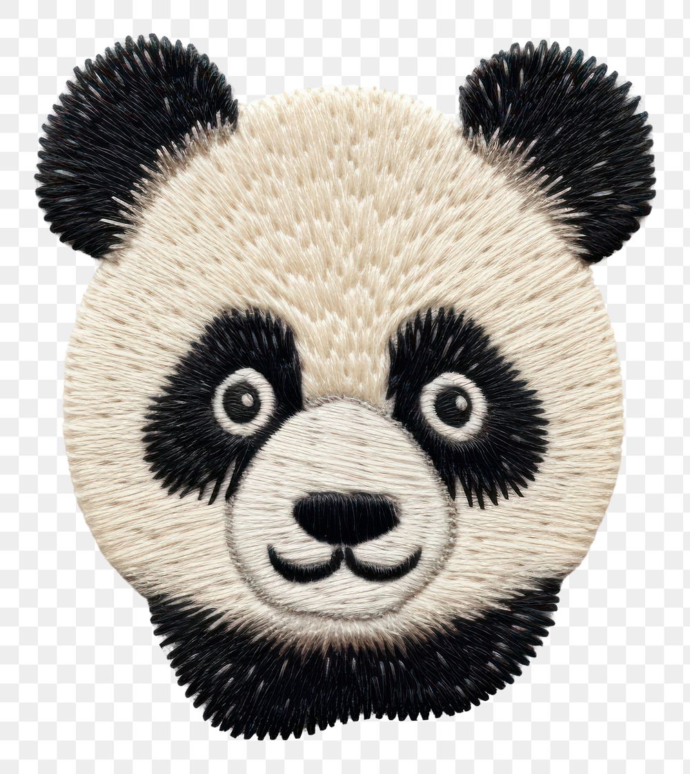 PNG Panda embroidery style mammal | Premium PNG - rawpixel