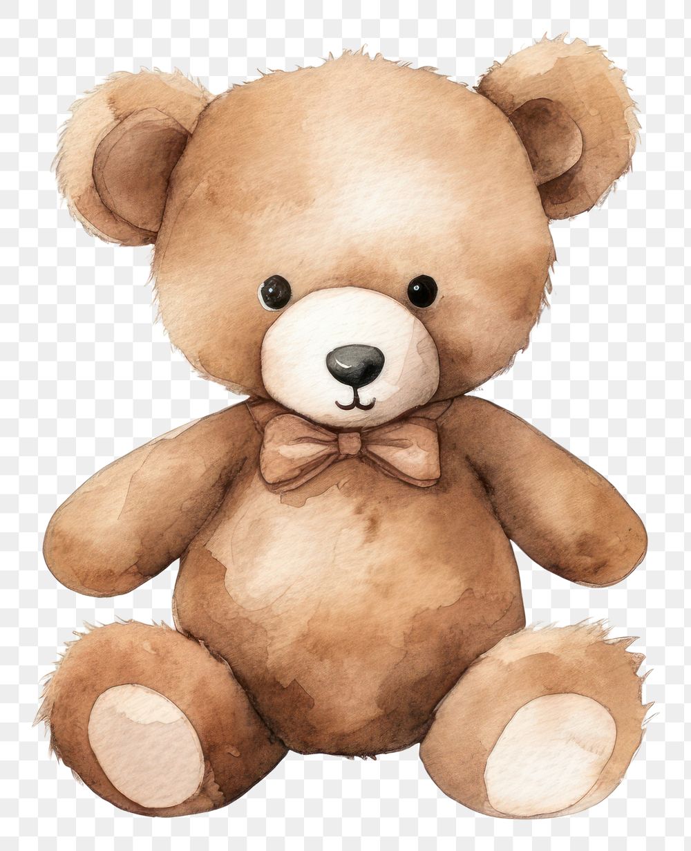 PNG Watercolor illustration teddy bear | Premium PNG - rawpixel