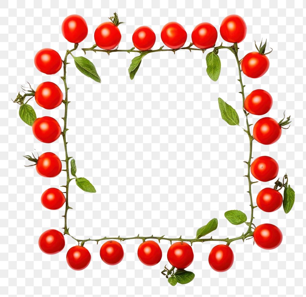 PNG Cherry tomato frame border | Premium PNG - rawpixel