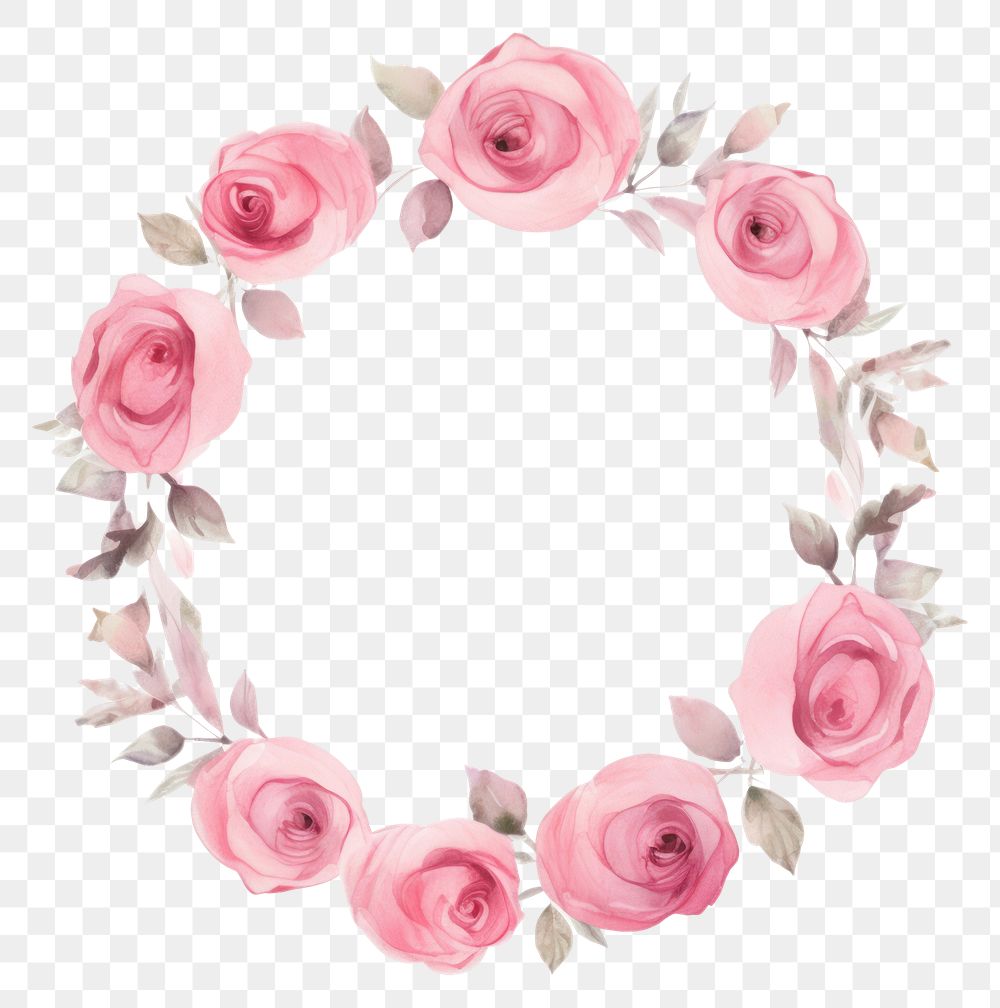 PNG Pink rose circle border | Free PNG - rawpixel