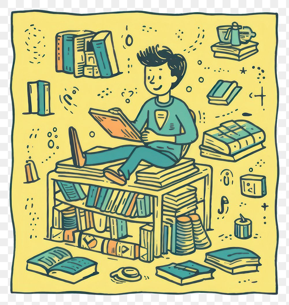 PNG Kid reading book publication | Free PNG - rawpixel