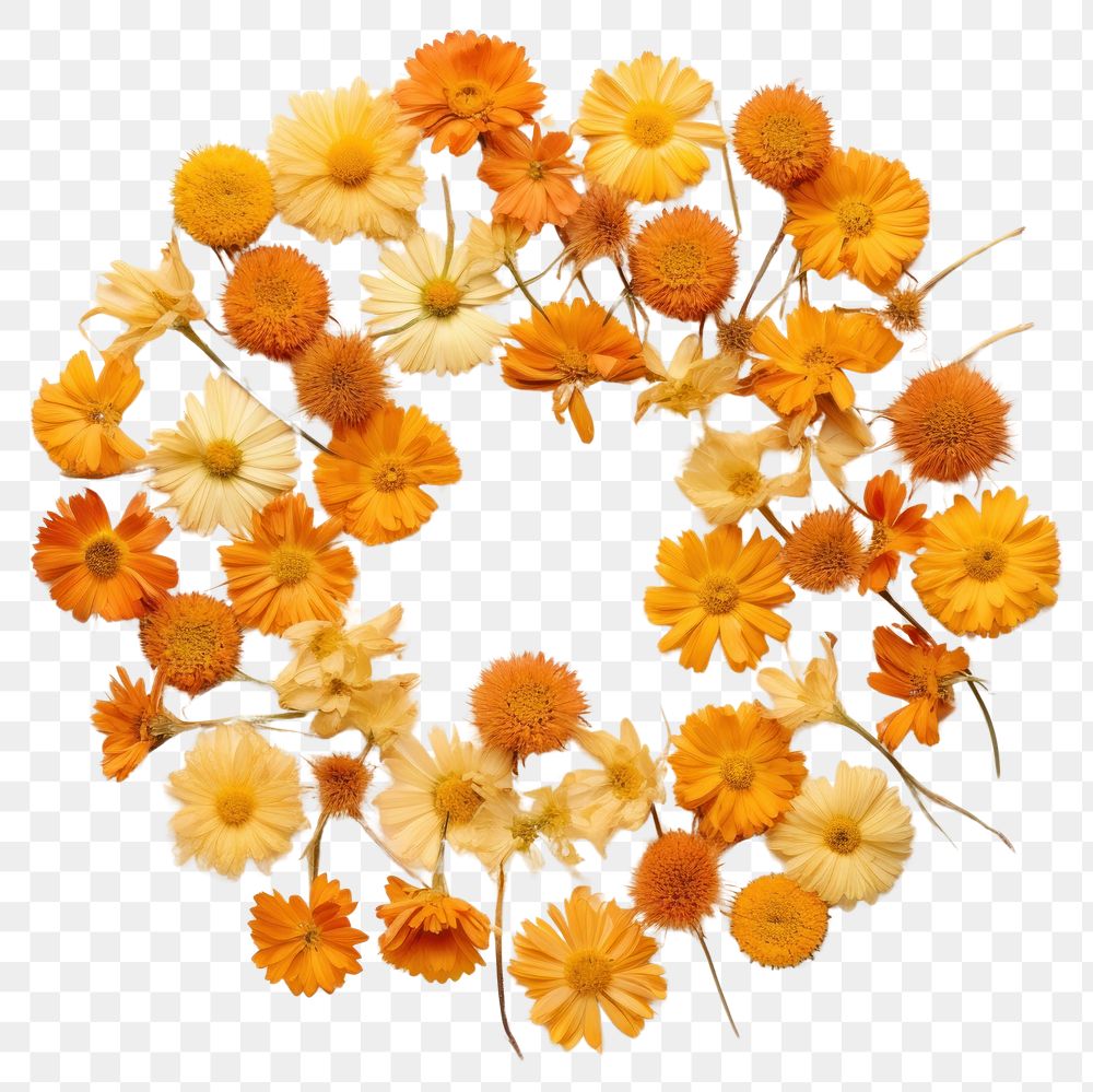 PNG Real pressed calendula flowers | Premium PNG - rawpixel