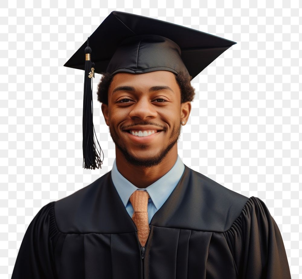 PNG African American man graduation | Free PNG - rawpixel