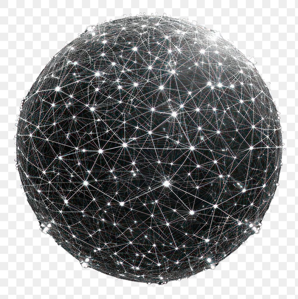 PNG Digital sphere lights connected | Premium PNG - rawpixel