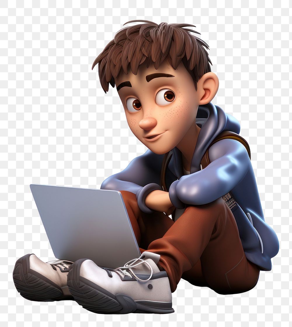 PNG Laptop teenage computer sitting. | Premium PNG - rawpixel