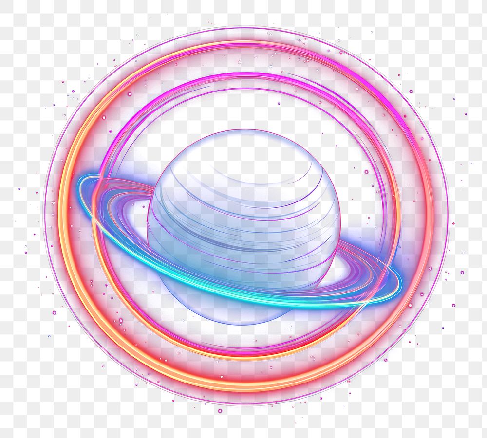 PNG Planet border neon astronomy | Premium PNG - rawpixel
