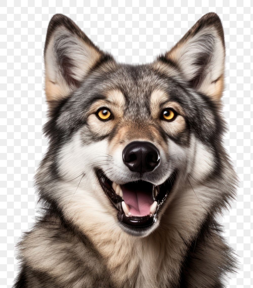 PNG Smiling wolf mammal animal | Premium PNG - rawpixel