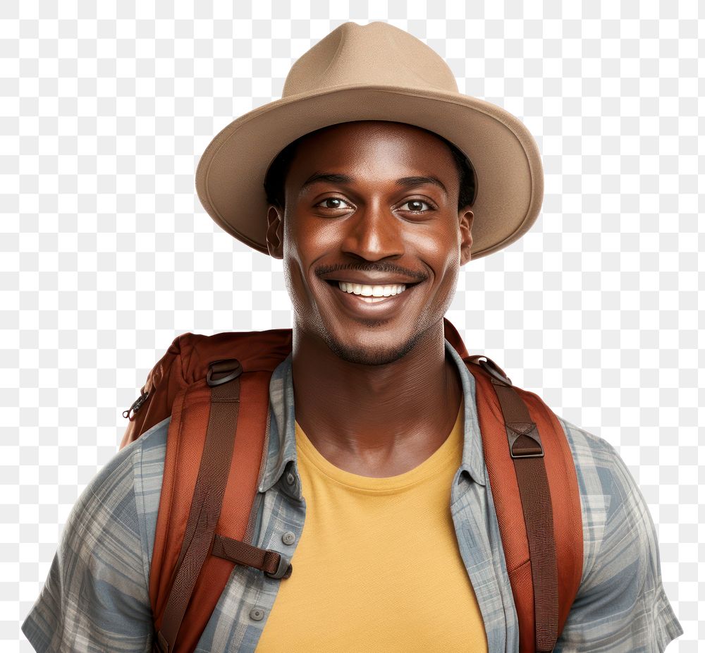 PNG African-American man traveler portrait | Premium PNG - rawpixel