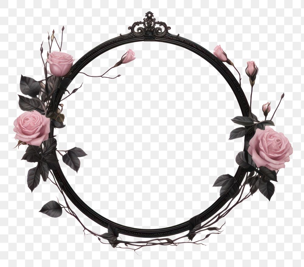 PNG Black rose frame jewelry | Free PNG - rawpixel