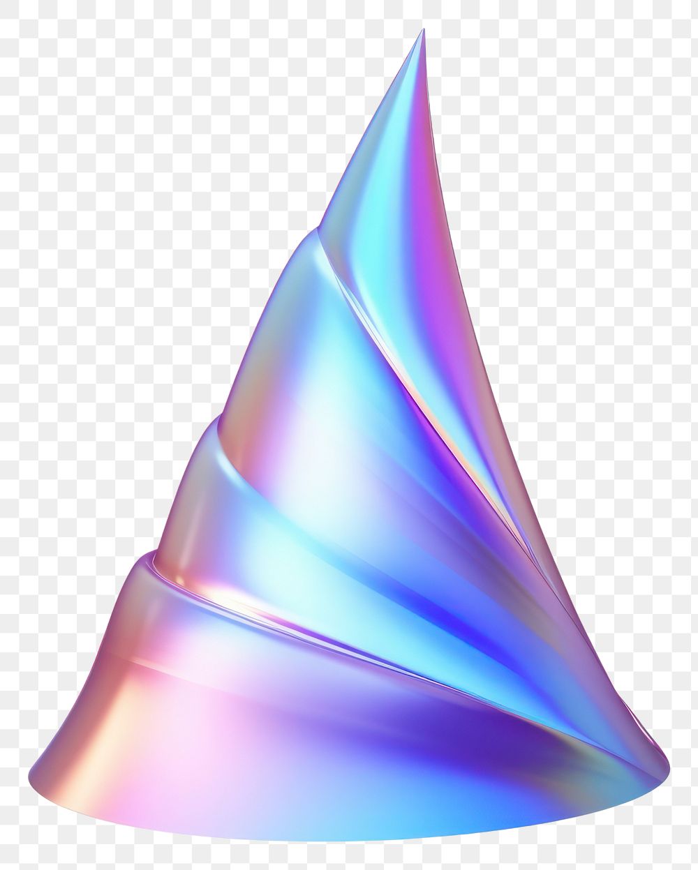PNG Cone iridescent white background | Free PNG - rawpixel