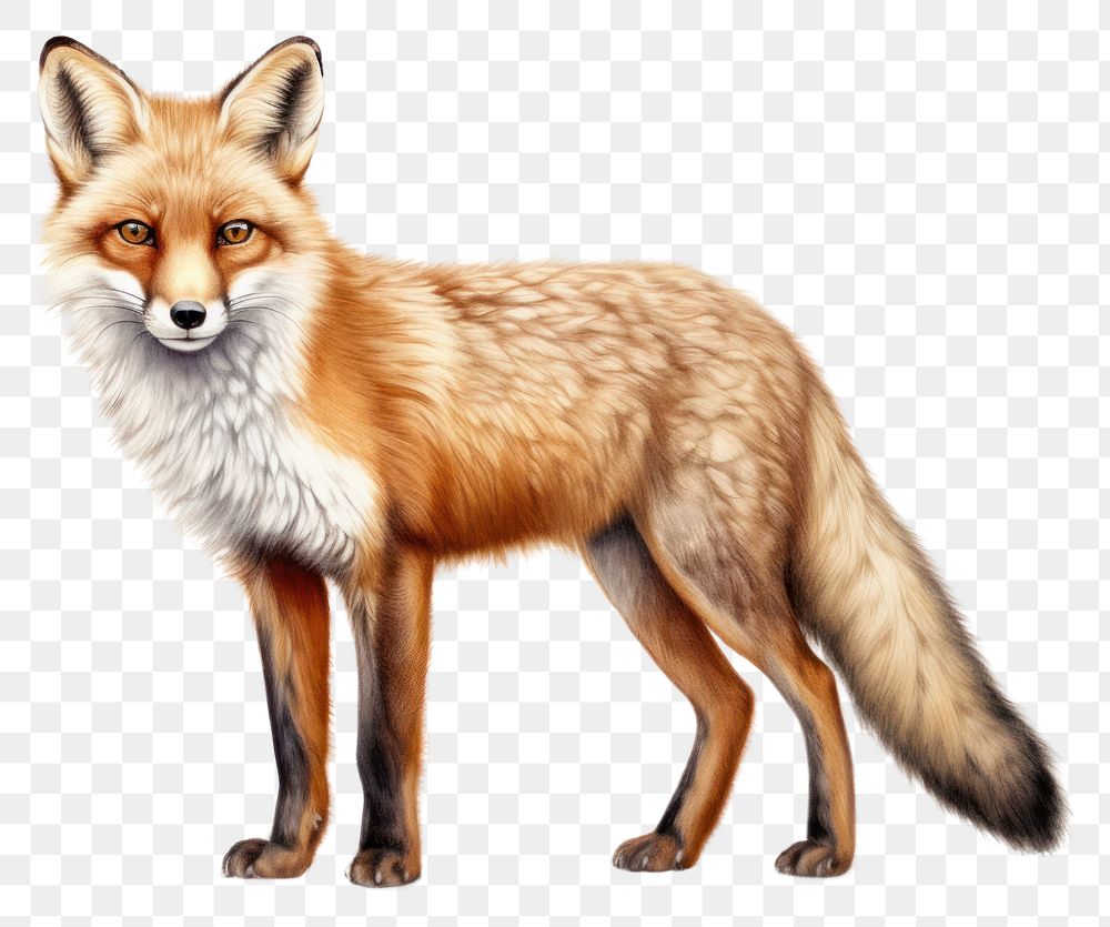 PNG fox embroidery style wildlife | Free PNG - rawpixel