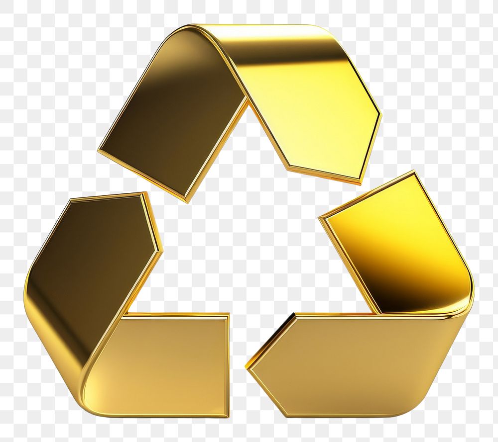 PNG flat recycle icon gold | Free PNG - rawpixel