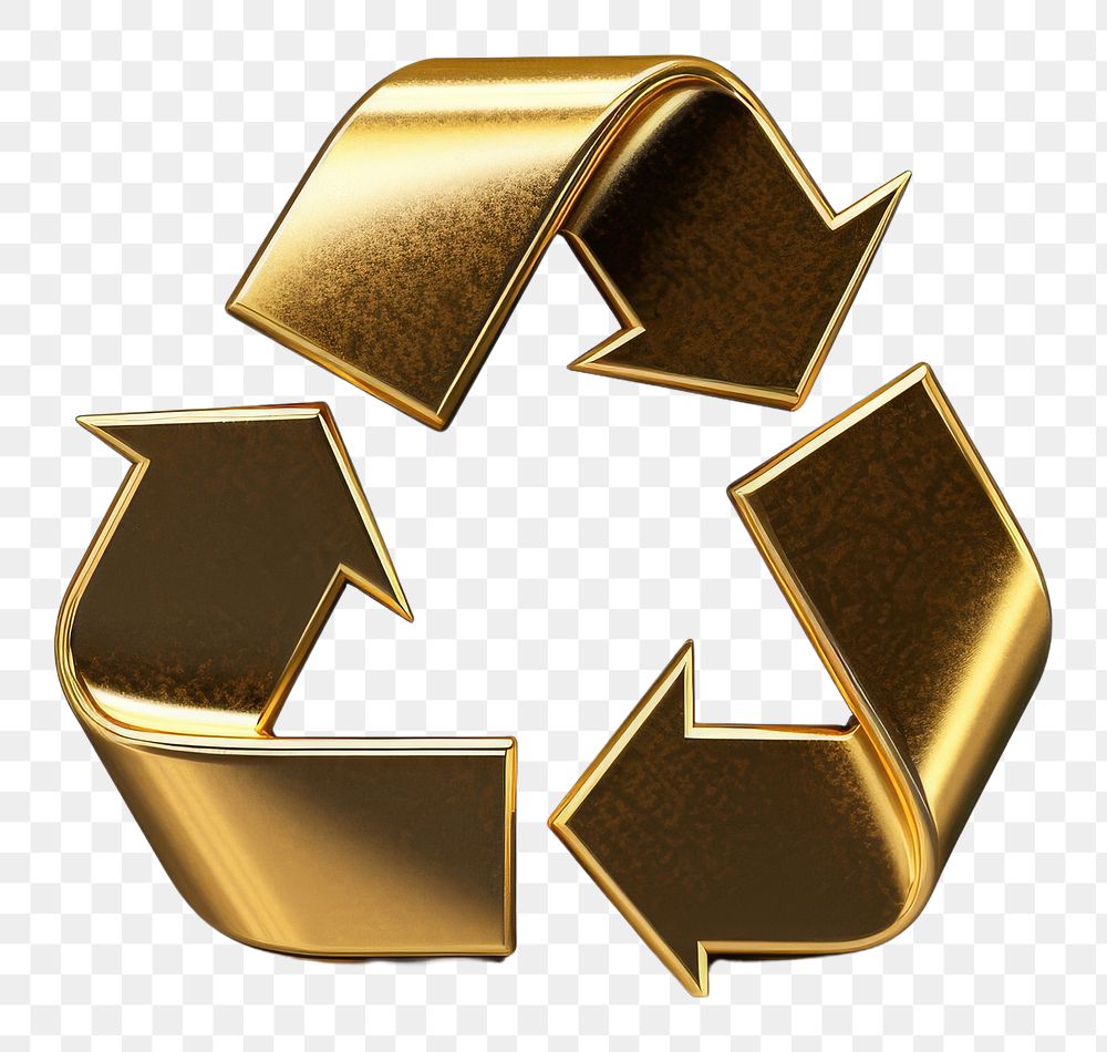 PNG recycle icon gold white | Free PNG - rawpixel